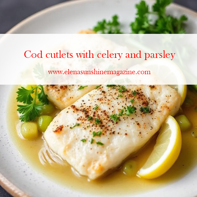 Cod cutlets with celery and parsley - Elena Sunshine Magazine®