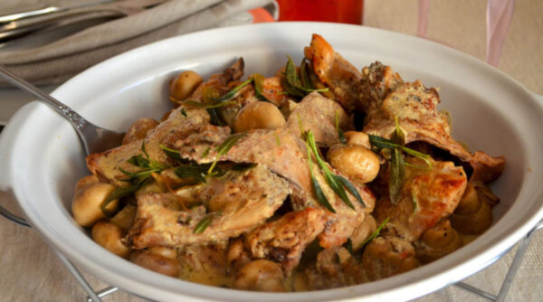 Rabbit fricassee with cream and parsley - Elena Sunshine Magazine®