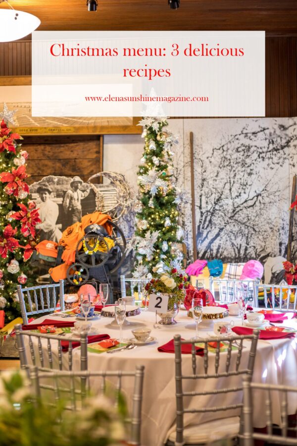 Christmas menu: 3 delicious recipes - Elena Sunshine Magazine®