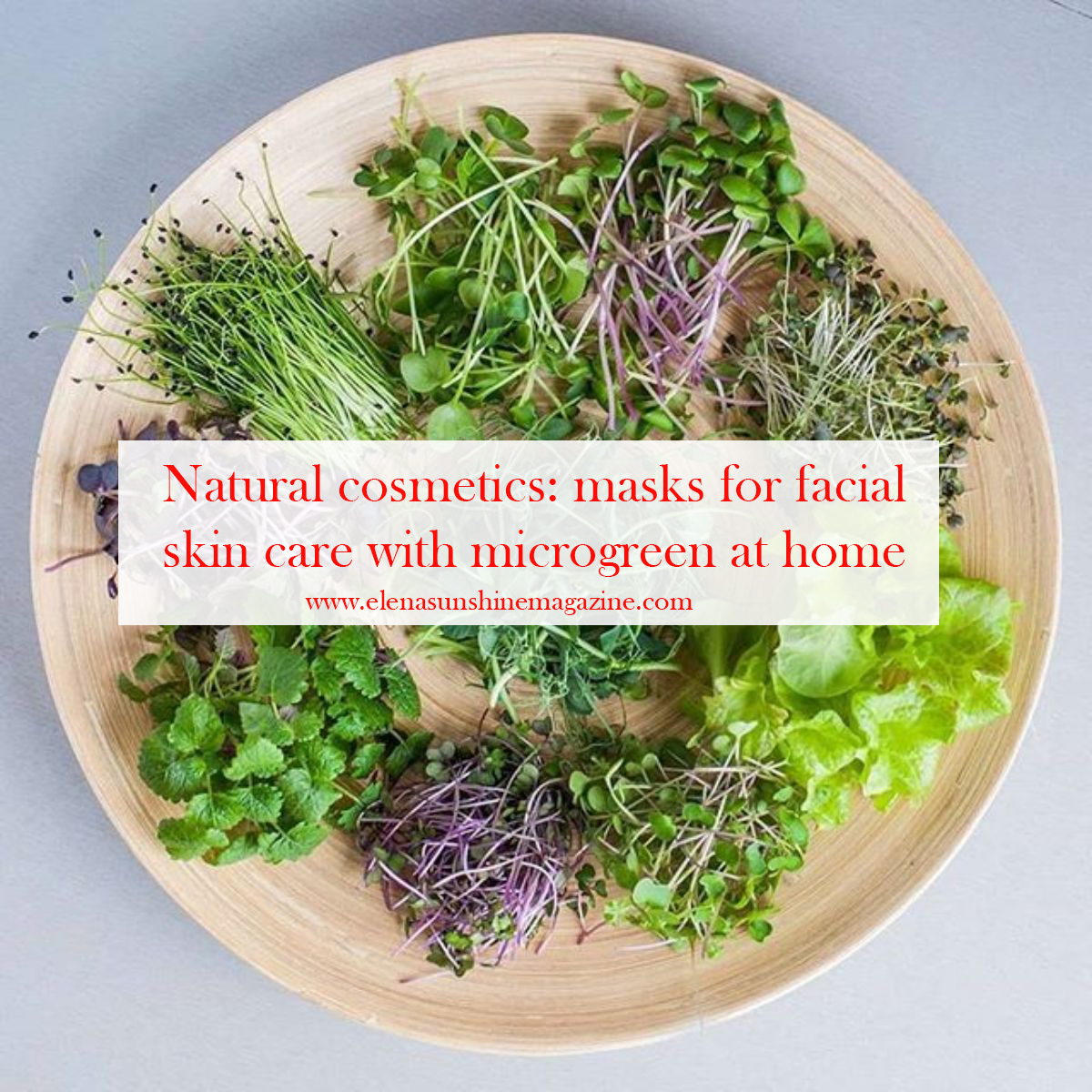 Natural cosmetics: masks for facial skin care with microgreen at home ...