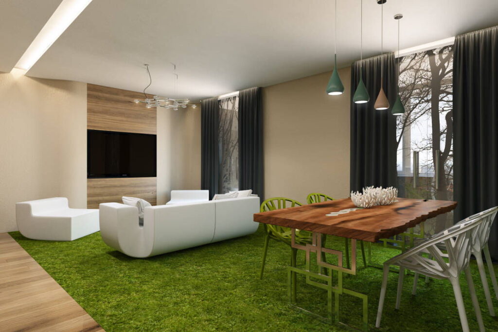 11 modern ideas for interior decoration with moss in eco style - Elena ...