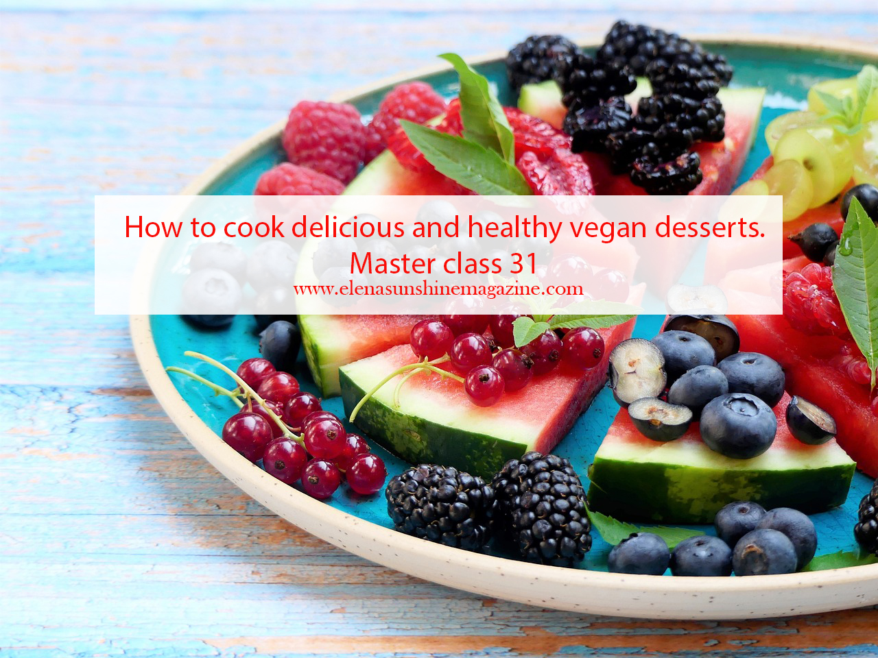 How to cook delicious and healthy vegan desserts. Master class 31 ...