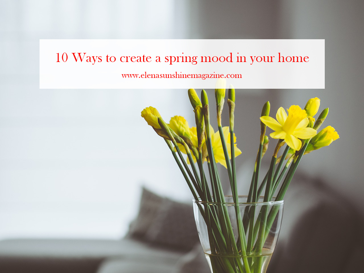10 Ways to create a spring mood in your home - Elena Sunshine Magazine®