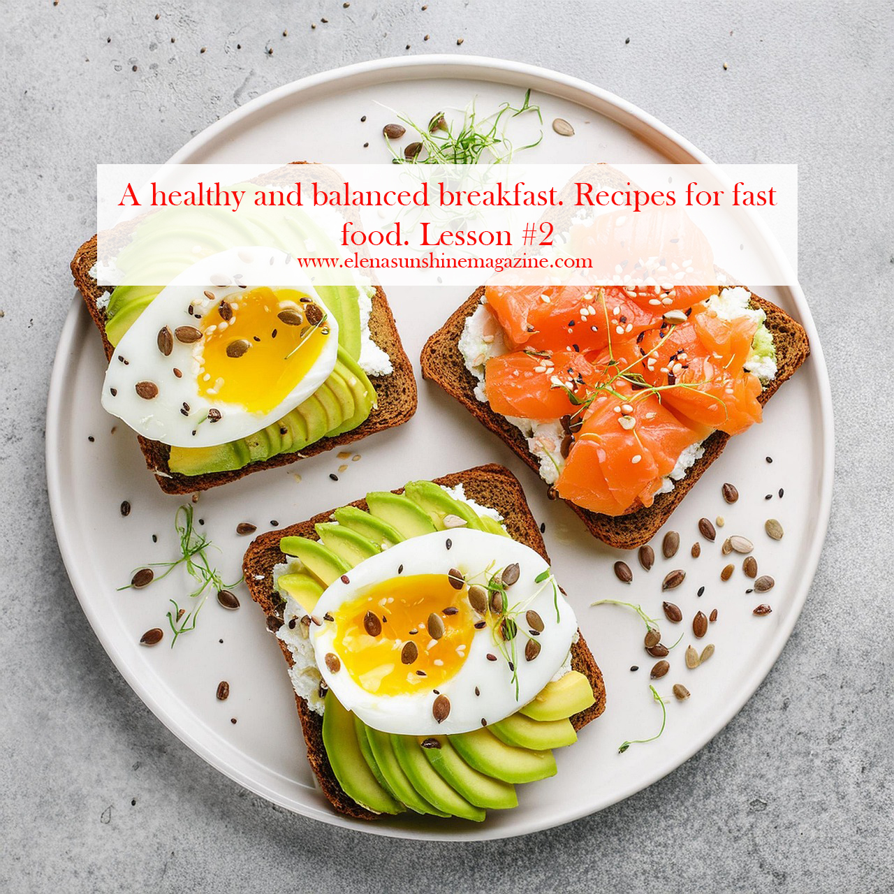 A healthy and balanced breakfast. Recipes for fast food. Lesson #2 ...